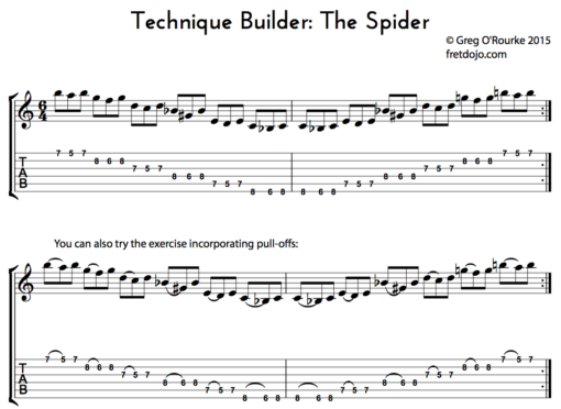 Guitar Technique Builder: Spider Exercise - Fret Dojo - Jazz Guitar Lessons From The Experts